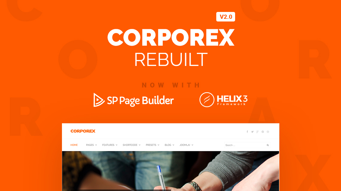 Template Rebuilt: Corporex gets SP Page Builder, Helix3 and lots of ...