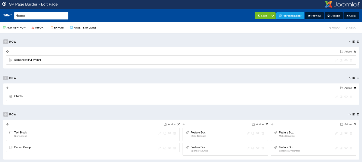 Page Customization with page builder | Hope - Documentation | JoomShaper