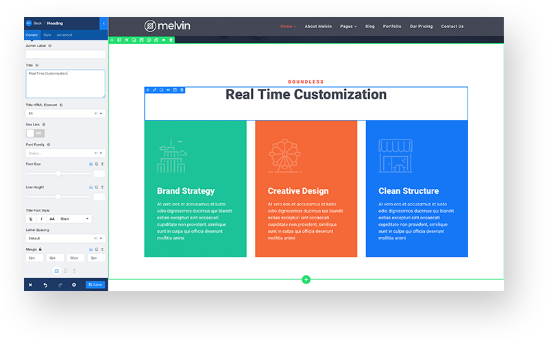 Layout Customization with page builder | Melvin - Documentation | JoomShaper