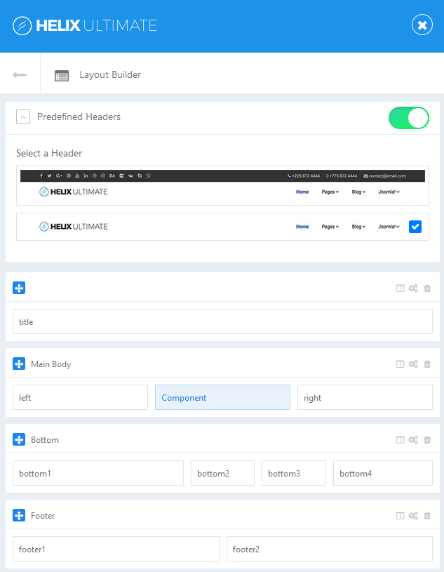 Layout - Default Modules Positions | Opus - Documentation | JoomShaper