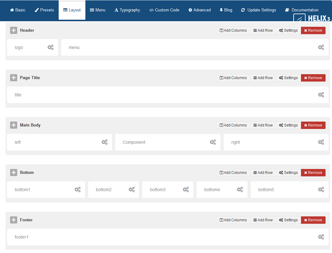 Layout - Default Modules Positions | Hope - Documentation | JoomShaper
