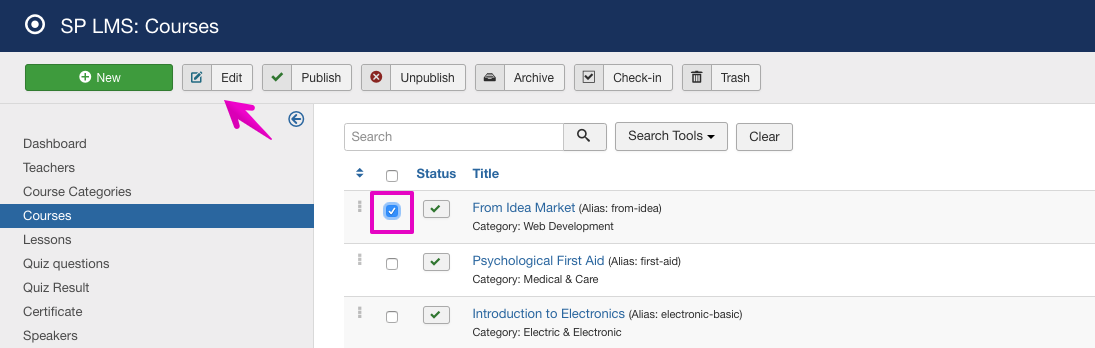 Getting to know the panel | SP LMS - Documentation | JoomShaper