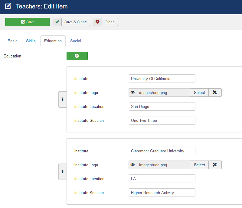 Teachers Profile | SP LMS - Documentation | JoomShaper