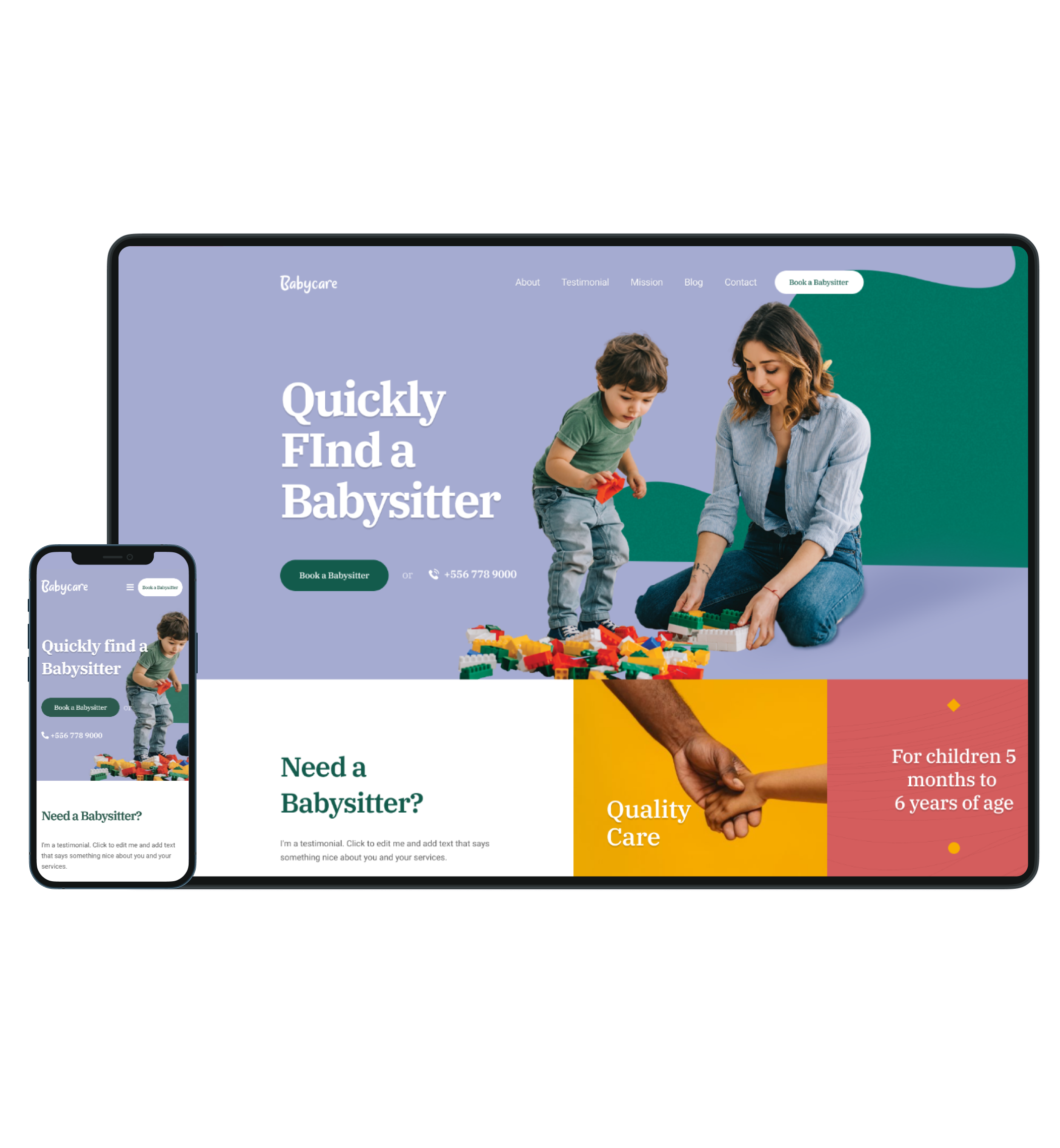 BabyCare - Joomla Template for BabySitting and Child Care Agencies ...