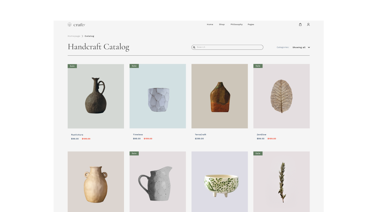 Crafty - Complete eCommerce template for crafts and pottery - JoomShaper