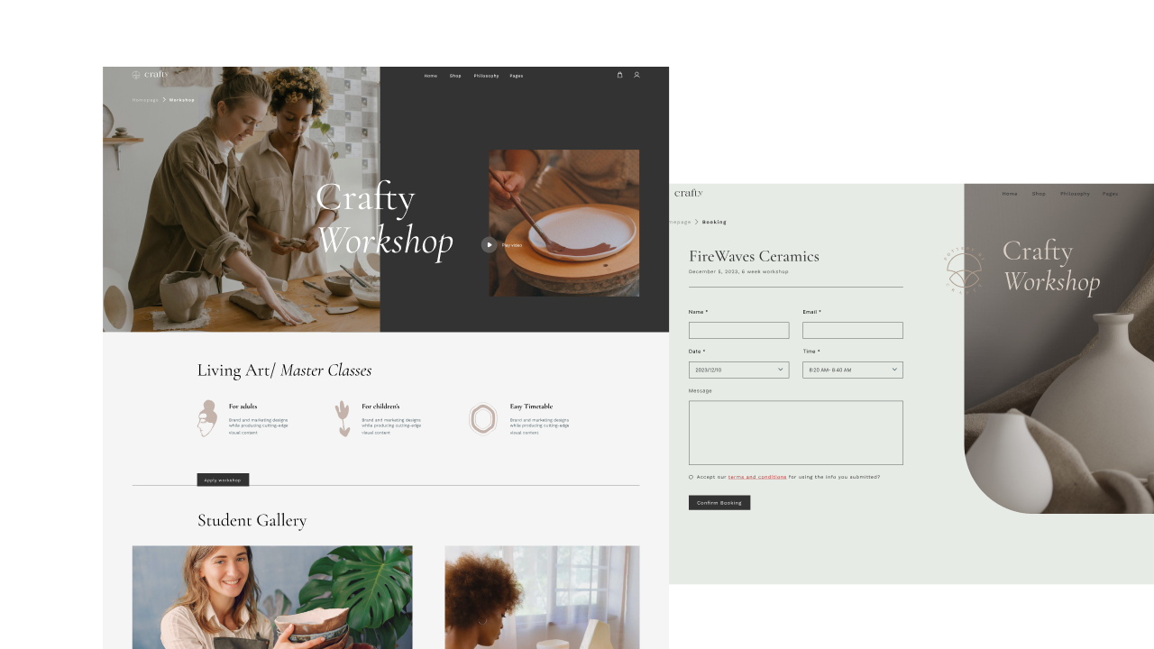 Crafty - Complete eCommerce template for crafts and pottery - JoomShaper