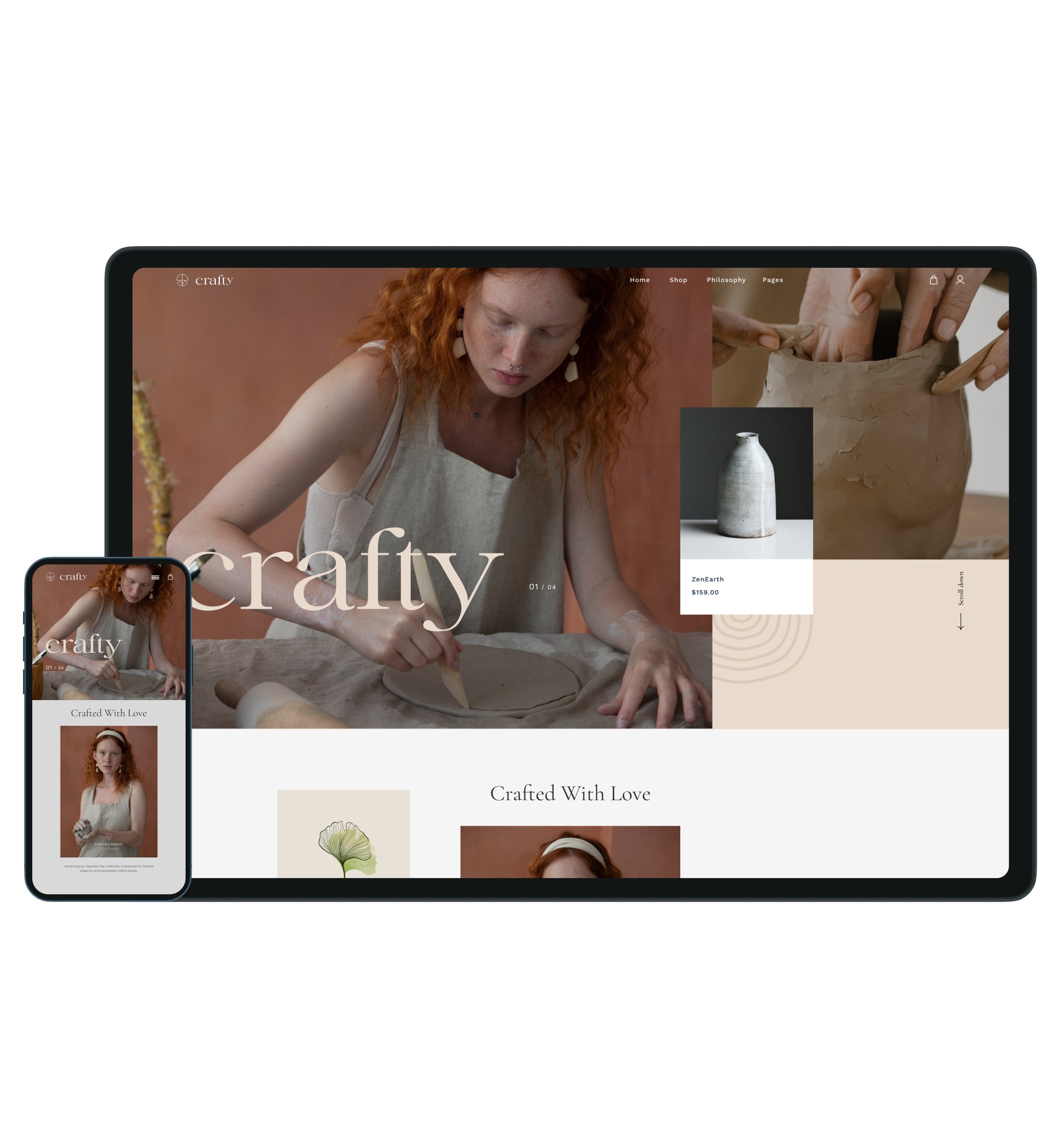 Crafty - Complete eCommerce template for crafts and pottery - JoomShaper