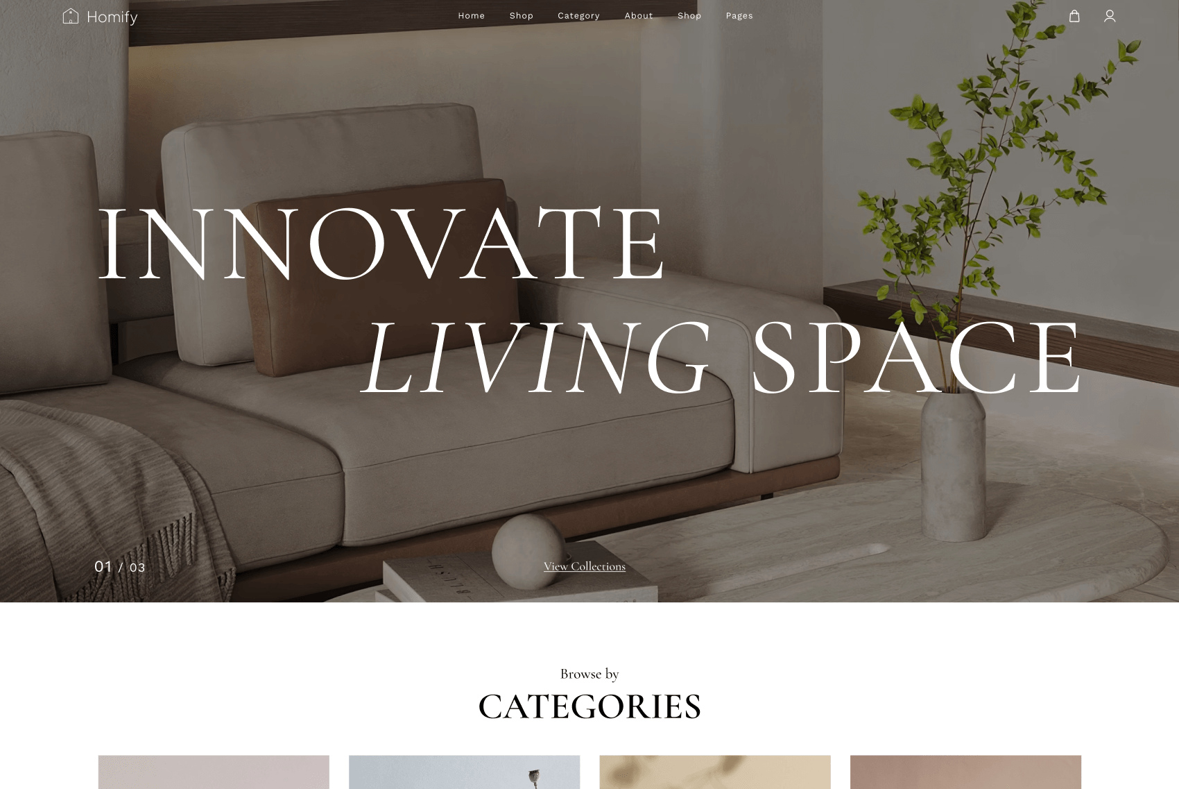 Homify - A Joomla eCommerce template for modern home decor stores - JoomShaper