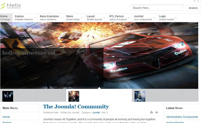 Elegant layout: | Slideshow Pro SP2 - Documentation | JoomShaper