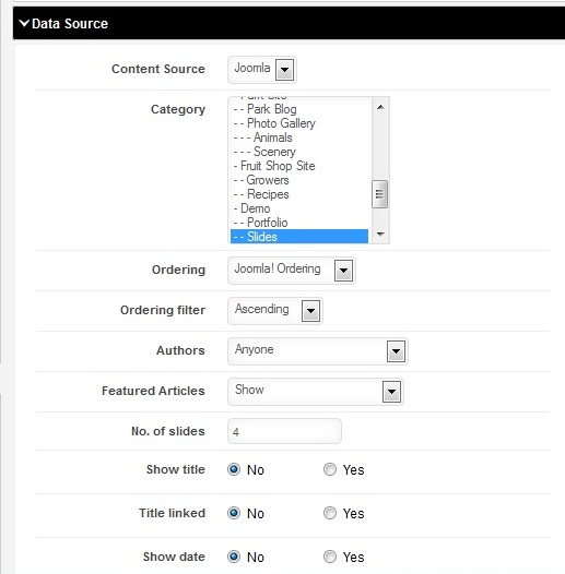 Slide show: | Express - Documentation | JoomShaper